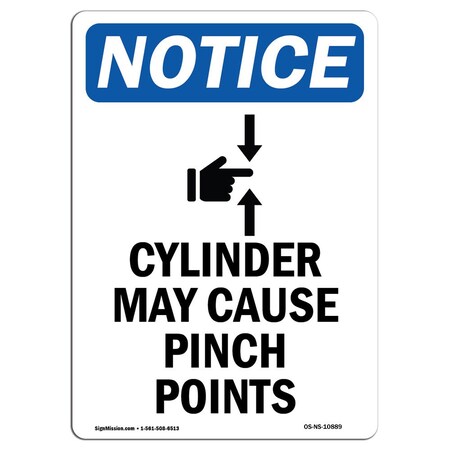 Signmission Safety Sign, OSHA Notice, 24" Height, Cylinder May Cause ...