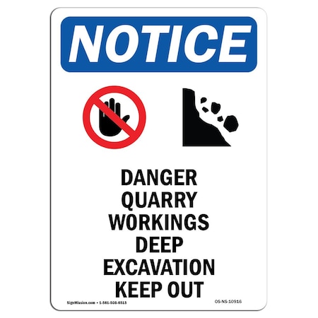 Signmission Safety Sign, OSHA Notice, 10" Height, Aluminum, Danger ...