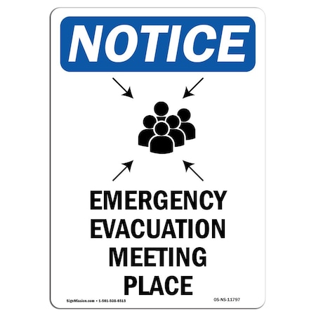 Signmission OSHA Notice Sign, 7" Height, Emergency Evacuation Sign With ...