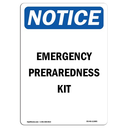 Signmission Safety Sign, OSHA Notice, 10" Height, Emergency ...