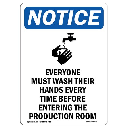 Signmission Safety Sign, OSHA Notice, 18" Height, Rigid Plastic ...