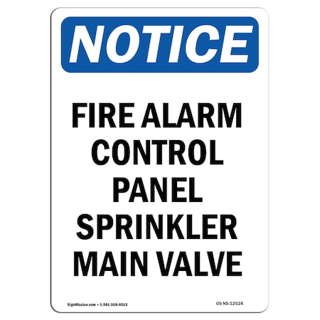 Signmission Safety Sign, OSHA Notice, 24" Height, Fire Alarm Control ...
