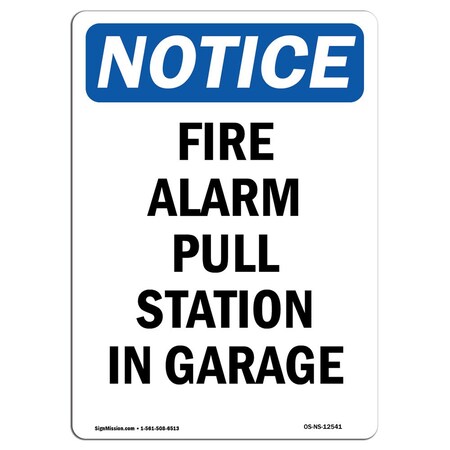 Signmission Safety Sign, OSHA , 10" Height, Rigid Plastic, Fire Alarm ...