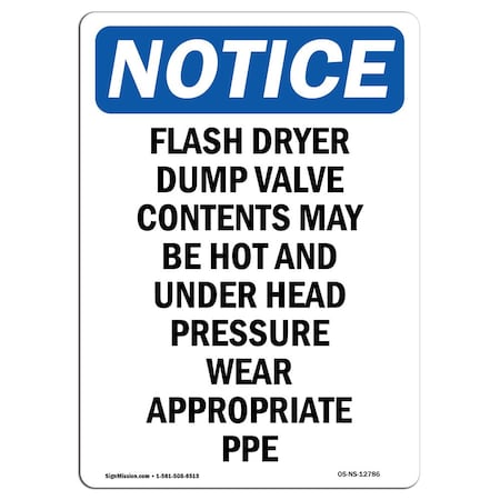 Signmission Safety Sign, OSHA Notice, 10" Height, Rigid Plastic, Flash ...