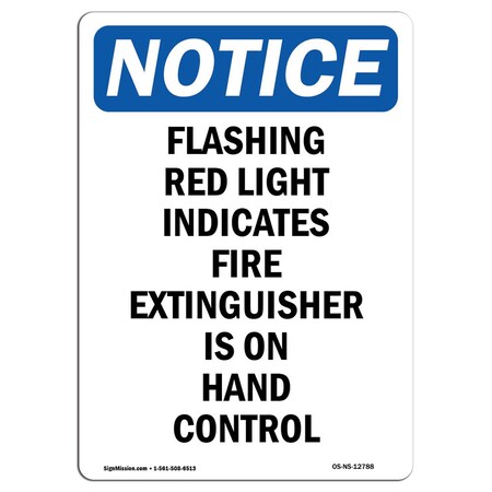Signmission Safety Sign, OSHA Notice, 5" Height, Flashing Red Light ...