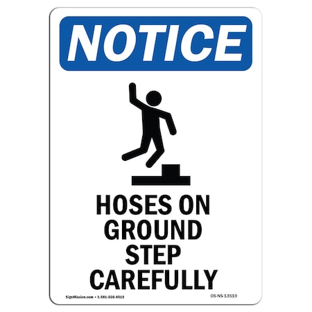 Signmission Safety Sign, OSHA Notice, 18" Height, Rigid Plastic, Hoses ...