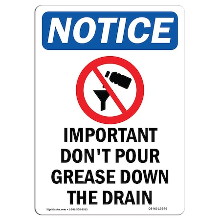 Signmission Safety Sign, OSHA Notice, 10" Height, Rigid Plastic ...