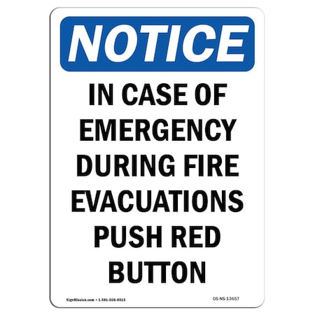 Signmission Safety Sign, OSHA Notice, 10" Height, Rigid Plastic, In ...