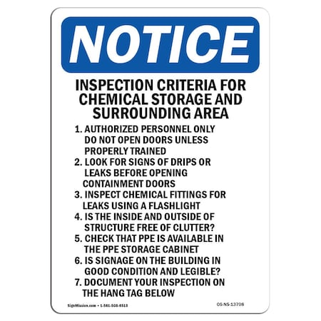 Signmission Safety Sign, OSHA Notice, 24" Height, Rigid Plastic ...