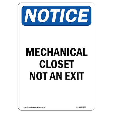 Signmission Safety Sign, OSHA Notice, 10" Height, Rigid Plastic ...