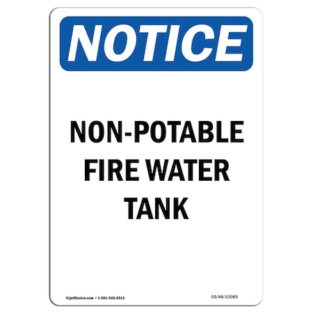 Signmission Safety Sign, OSHA Notice, 10" Height, Rigid Plastic, Non ...