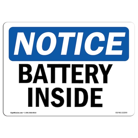 Signmission Safety Sign, OSHA Notice, 10" Height, Aluminum, NOTICE ...