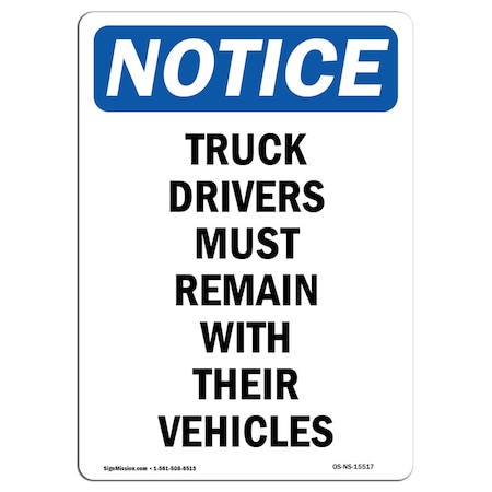 Signmission OSHA, 18" Width, Decal, 18" W, 24" L, Portrait, Drivers ...