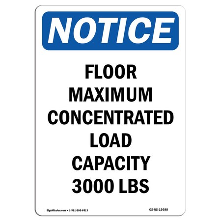 Signmission Safety Sign, OSHA , 10" Height, Rigid Plastic, Floor ...