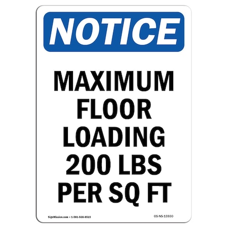 Signmission Safety Sign, OSHA Notice, 14" Height, Aluminum, NOTICE ...