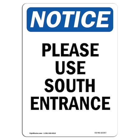 Signmission Safety Sign, OSHA Notice, 14" Height, Rigid Plastic, NOTICE ...