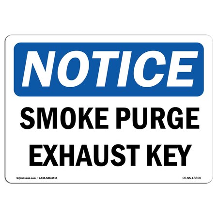 Signmission Safety Sign, OSHA Notice, 12" Height, Rigid Plastic, Smoke ...