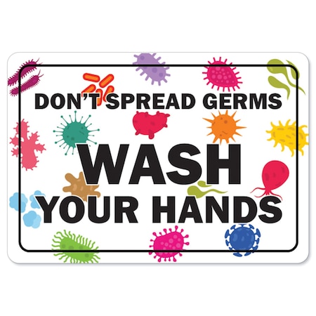 Signmission Public Safety Sign, Dont Spread Germs, 24in X 36in Decal ...