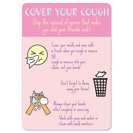 Signmission Public Safety Sign, Cover Your Cough 1, 36in X 48in Decal ...