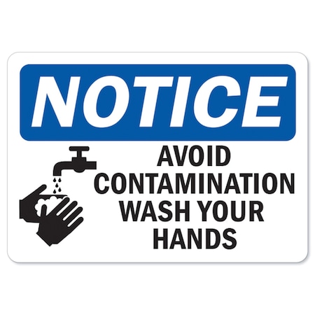 Signmission Public Safety Sign, Avoid Contamination, 36in X 48in Decal ...