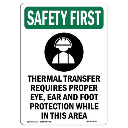 Signmission OSHA, 7" Height, Decal, 7" x 5", Portrait, Thermal Transfer ...