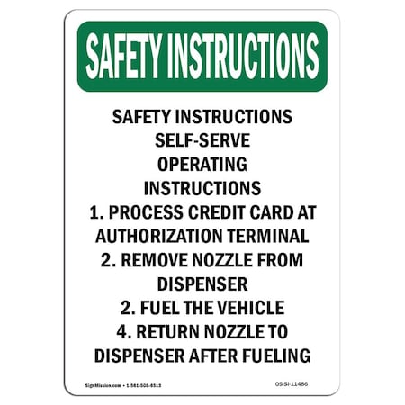 Signmission OSHA SAFETY INSTRUCTIONS, 10" Height, Decal, 10" x 7 ...