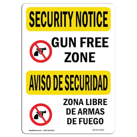 Signmission Safety Sign, OSHA SECURITY NOTICE, 18" Height, 24" Width ...
