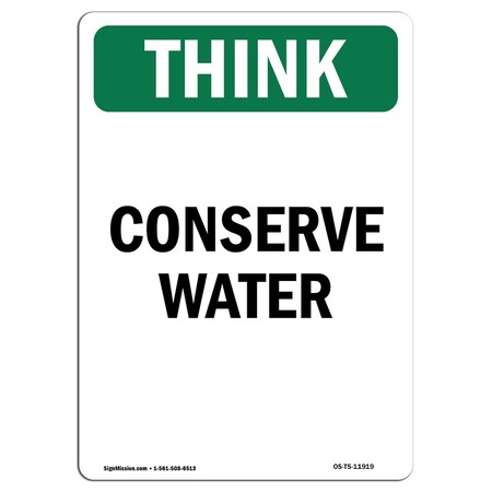 Signmission OSHA THINK, 18" Height, Aluminum, 18" x 12", Portrait ...