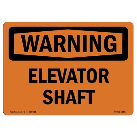 Signmission Safety Sign, OSHA WARNING, 12" Height, Rigid Plastic ...