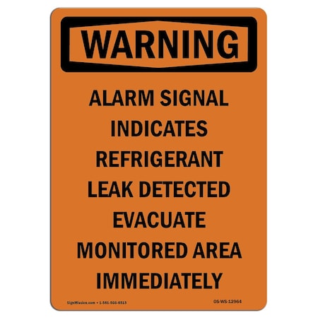 Signmission Safety Sign, OSHA WARNING, 10" Height, Alarm Signal ...
