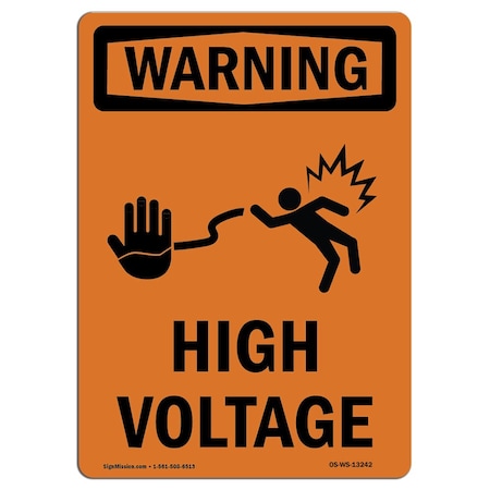 Signmission Safety Sign, OSHA WARNING, 10" Height, Aluminum, High ...