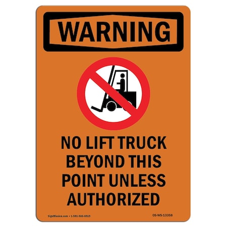 Signmission Safety Sign, OSHA WARNING, 10" Height, Rigid Plastic, No ...