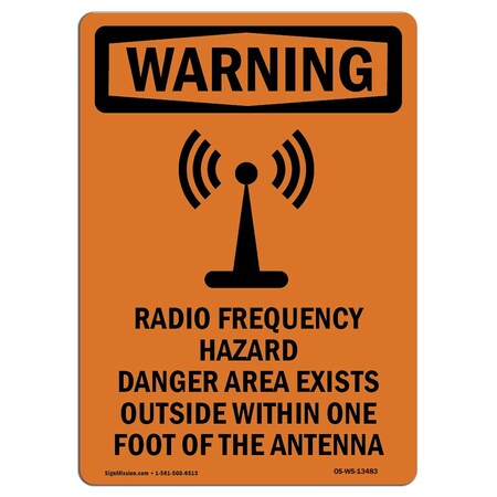 Signmission OSHA WARNING Sign, Radio Frequency Hazard, 7in X 5in Decal ...