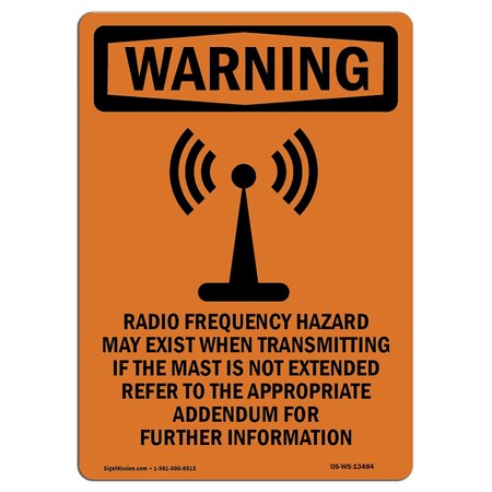 Signmission OSHA Sign, Radio Frequency Hazard, 10in X 7in Alum, 7" W ...