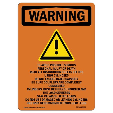 Signmission OSHA WARNING Sign, To Avoid Possible W/ Symbol, 18in X 12in ...