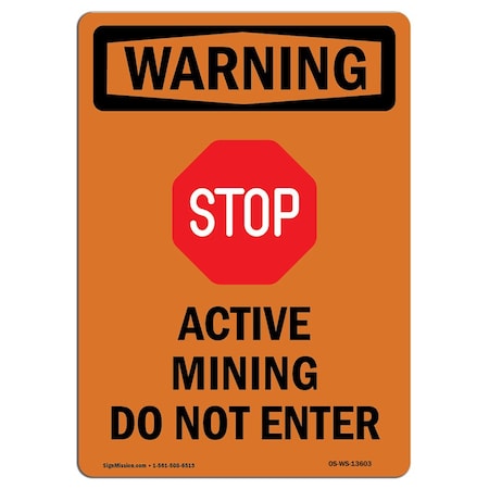 Signmission Safety Sign, OSHA WARNING, 10" Height, Rigid Plastic ...