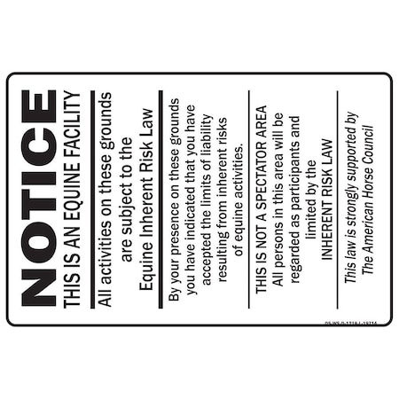 Signmission Safety Sign, OSHA Warning, 7" Height, Rigid Plastic ...