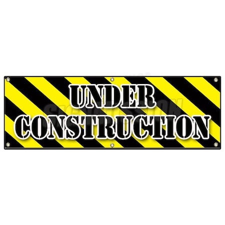 Signmission UNDER CONSTRUCTION BANNER SIGN workers construction ...