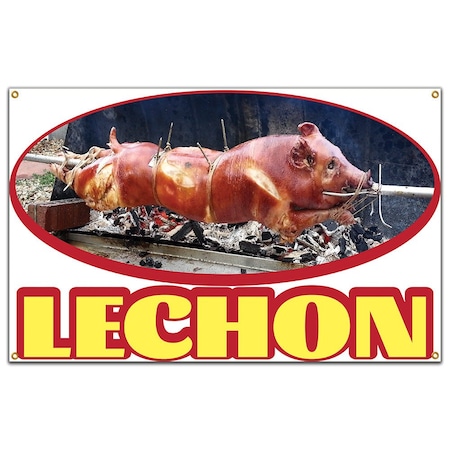 Signmission Lechon Banner Concession Stand Food Truck Single Sided B ...