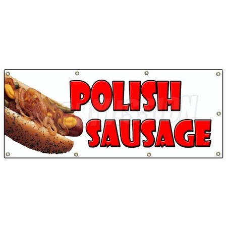 Signmission POLISH SAUSAGE BANNER SIGN sandwich concession sign B-96 ...