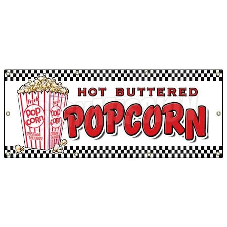 Signmission POPCORN BANNER SIGN stand cart concession signs B-96 ...