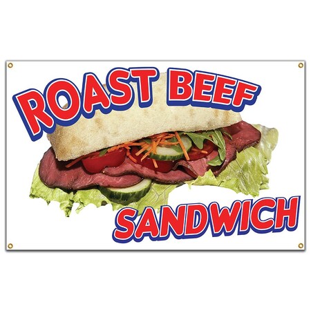 Signmission Roast Beef Sandwich Banner Concession Stand Food Truck ...