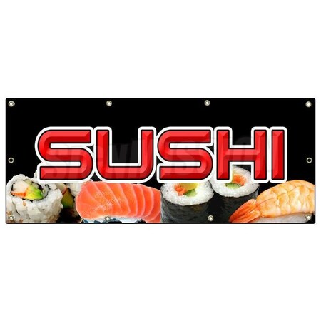 Signmission SUSHI BANNER SIGN sashimi ramen noodles soba japanese japan ...
