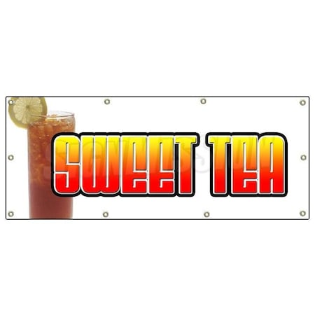 Signmission SWEET TEA BANNER SIGN ice iced drink cart stand signs ...