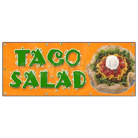Signmission TACO SALAD BANNER SIGN mexican food restaurant sign tex mex ...