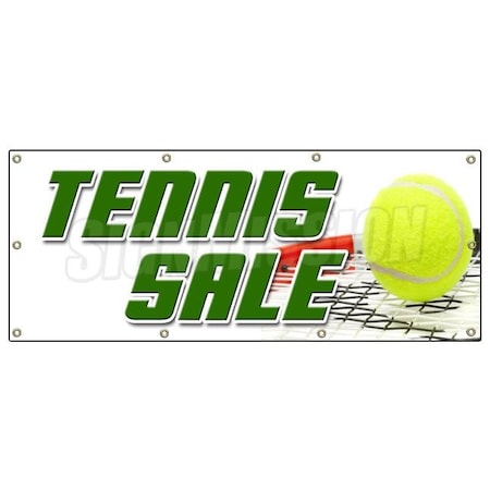 Signmission TENNIS SALE BANNER SIGN shop racquet balls shoes athletic B ...