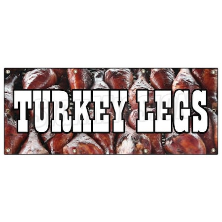 Signmission TURKEY LEGS BANNER SIGN smoked grilled leg signs new ...
