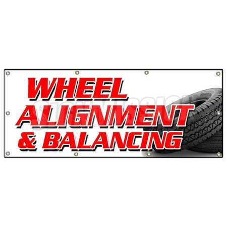 Signmission WHEEL ALIGNMENT & BALANCING BANNER SIGN acsi brakes tire ...