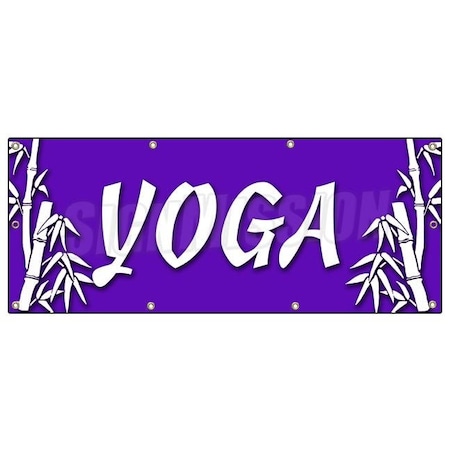 Signmission YOGA BANNER SIGN signs mat pants clothes bikram relaxation ...