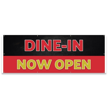 Signmission Dine in Now Open Banner Concession Stand Food Truck Single ...
